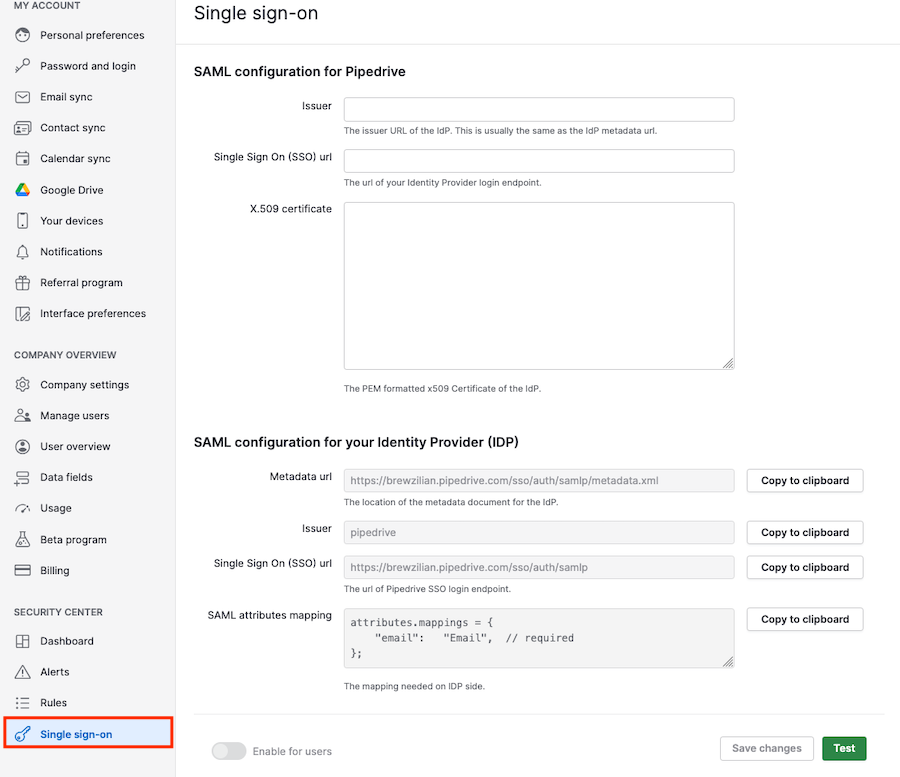Using Pipedrive single sign-on with Microsoft Entra ID - Knowledge Base | Pipedrive